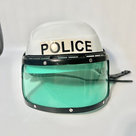 US Toy | Accessories | Child Police Helmet Visor White Motorcycle Cop ...